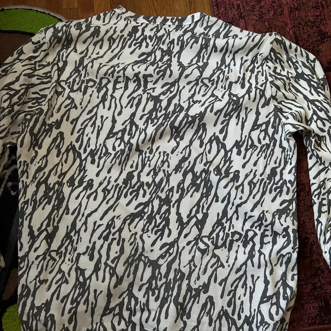 supreme drip pattern waffle knit thermal - Depop