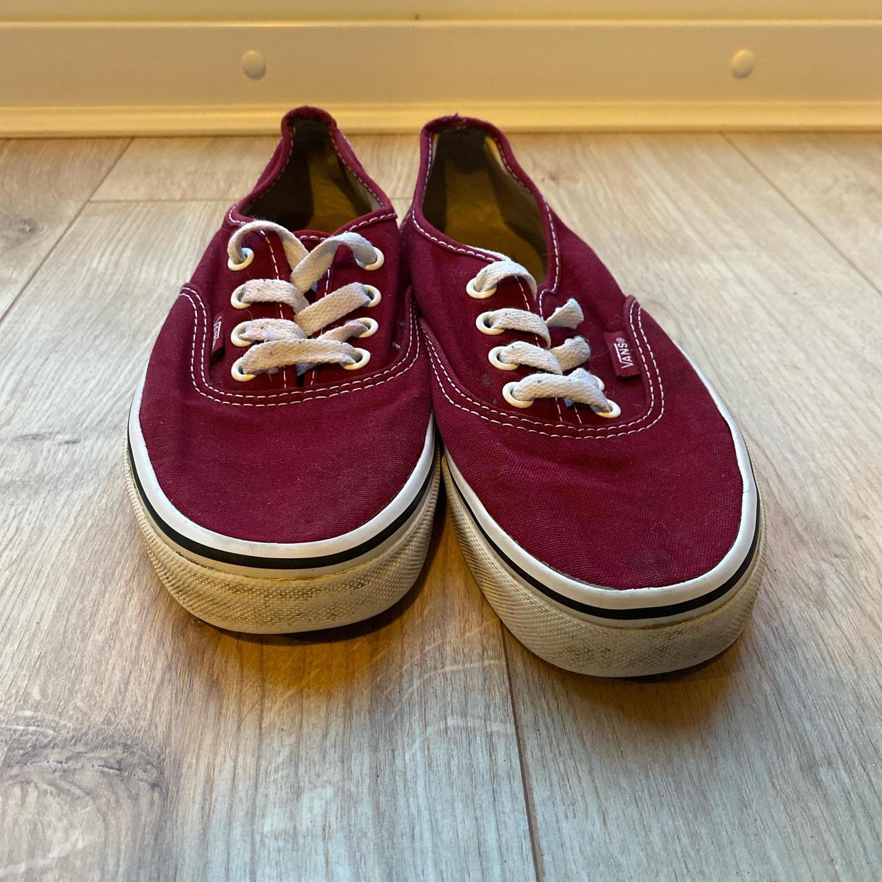 Vans authentic red shoes, a well loved shoe still in... - Depop