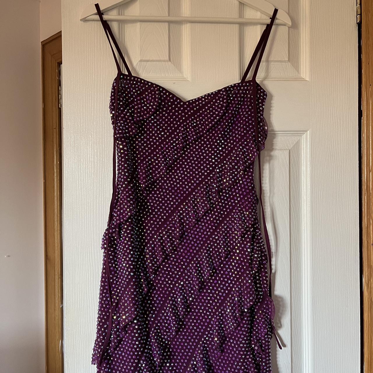 Oh Polly embellished ruffle mini dress True to size... - Depop