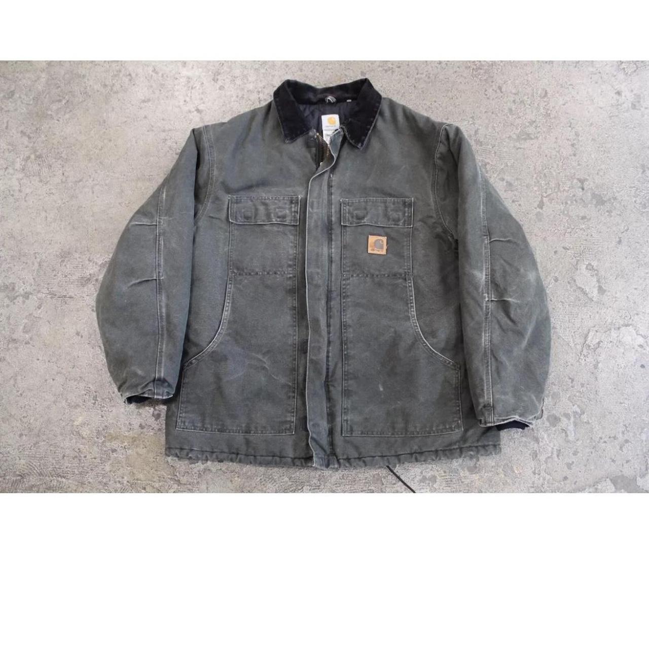 Moss Carhartt Detroit jacket, small holes around... - Depop