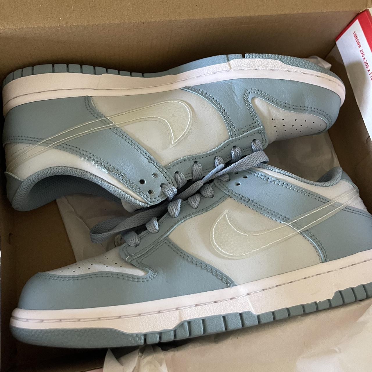 Blue Nike dunks Only worn once size 7Y which is an... - Depop