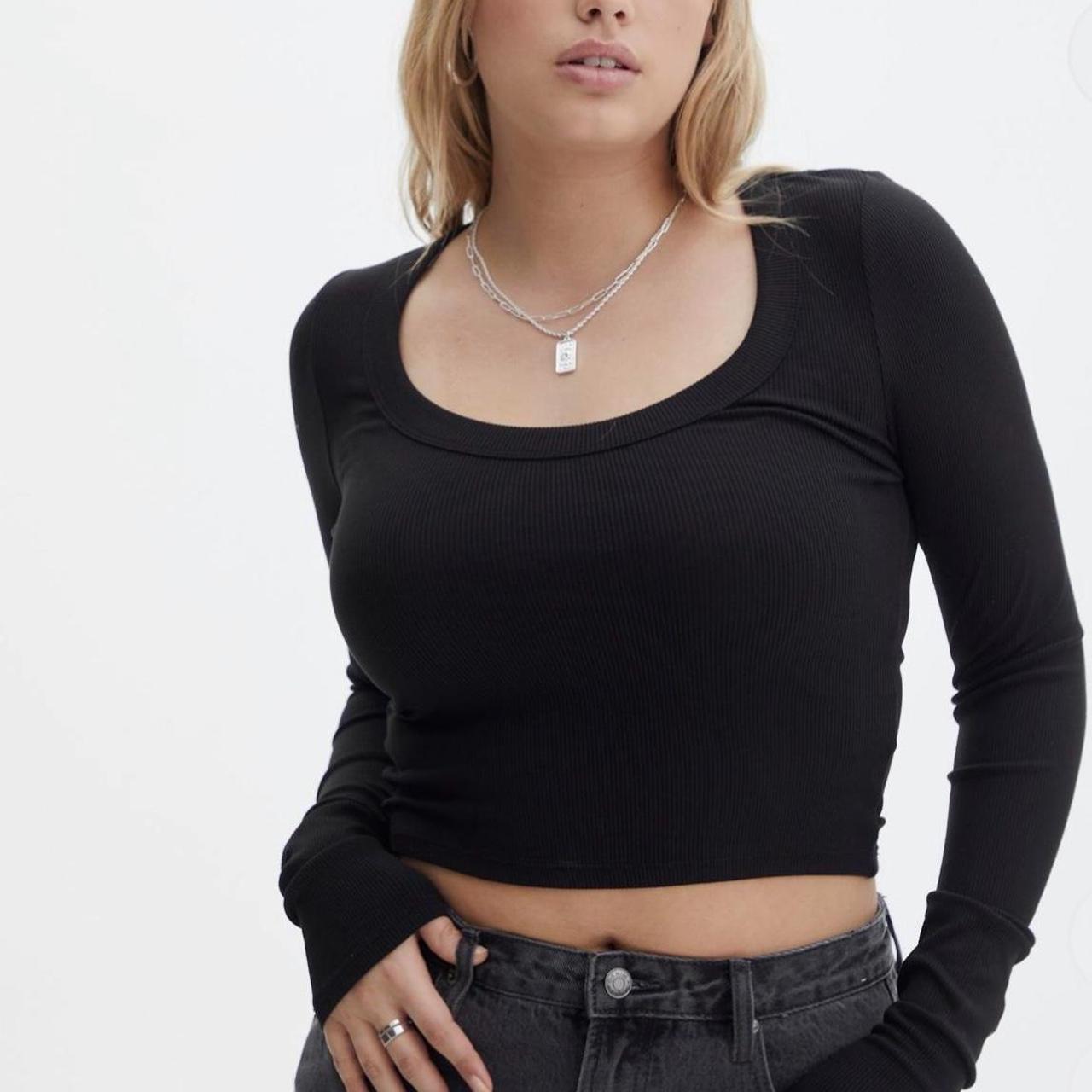 Glassons black long sleeve top Size small - Depop