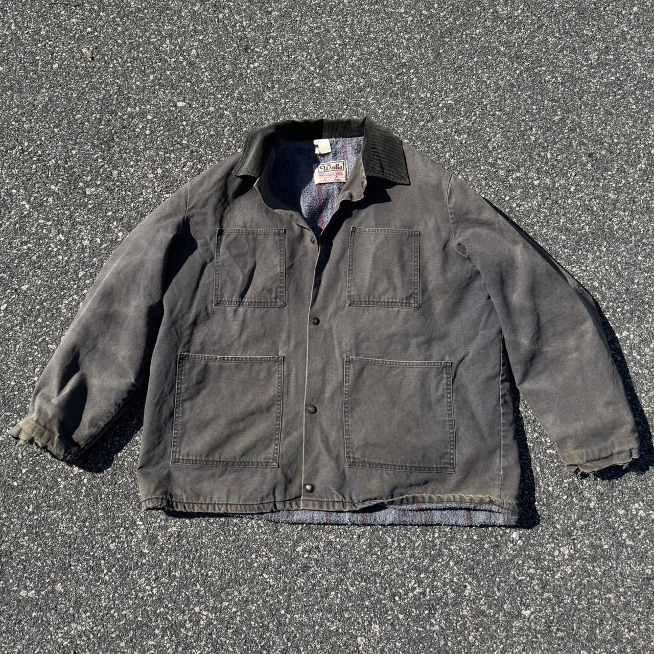 Vintage Grey Button Up Jacket 🧥 “A worn distressed... | Depop