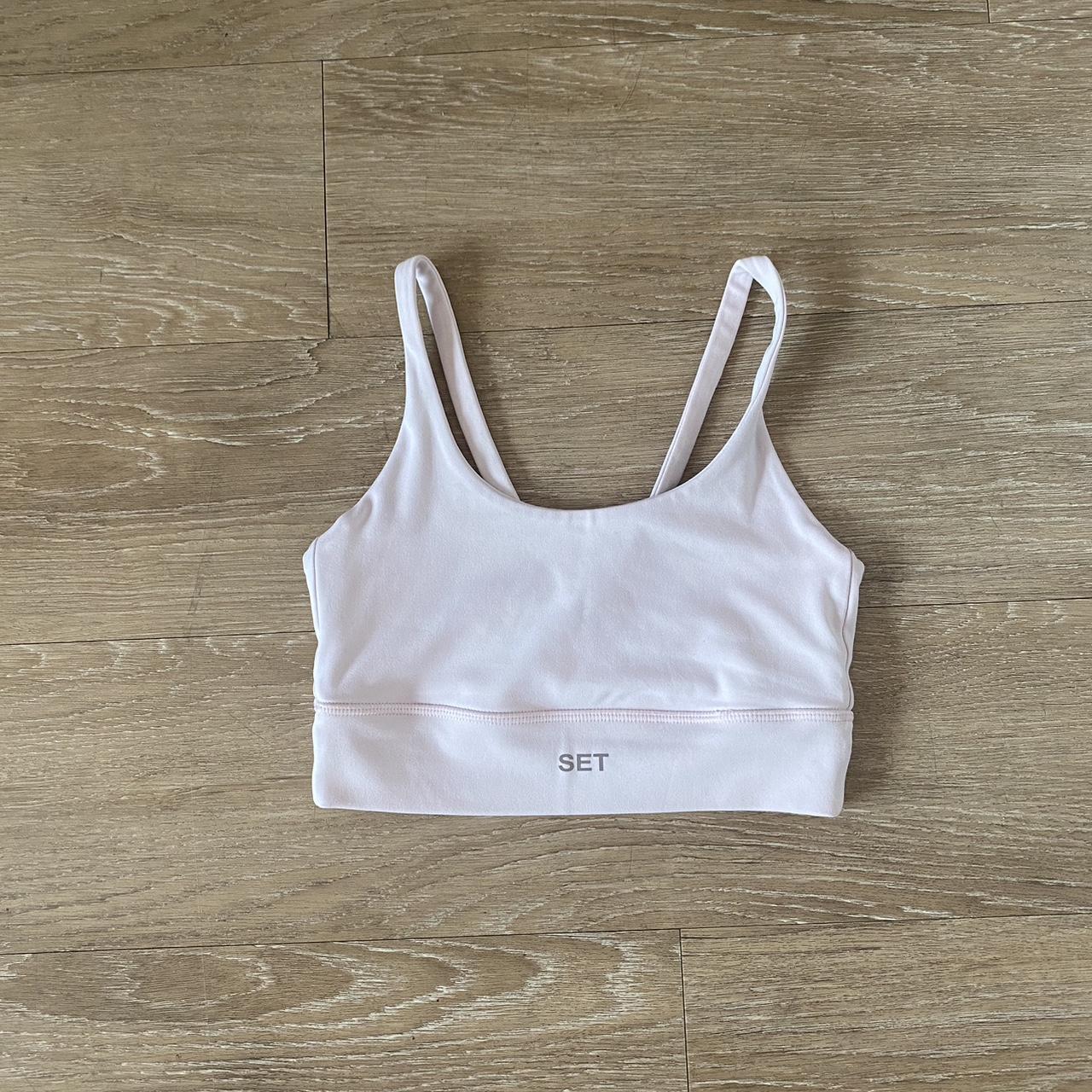 Set Active Pink Flow Y Bra In color fling!! Size XS... - Depop