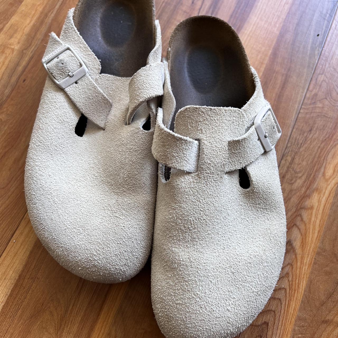 White Birkenstock clogs! Got them originally from... - Depop