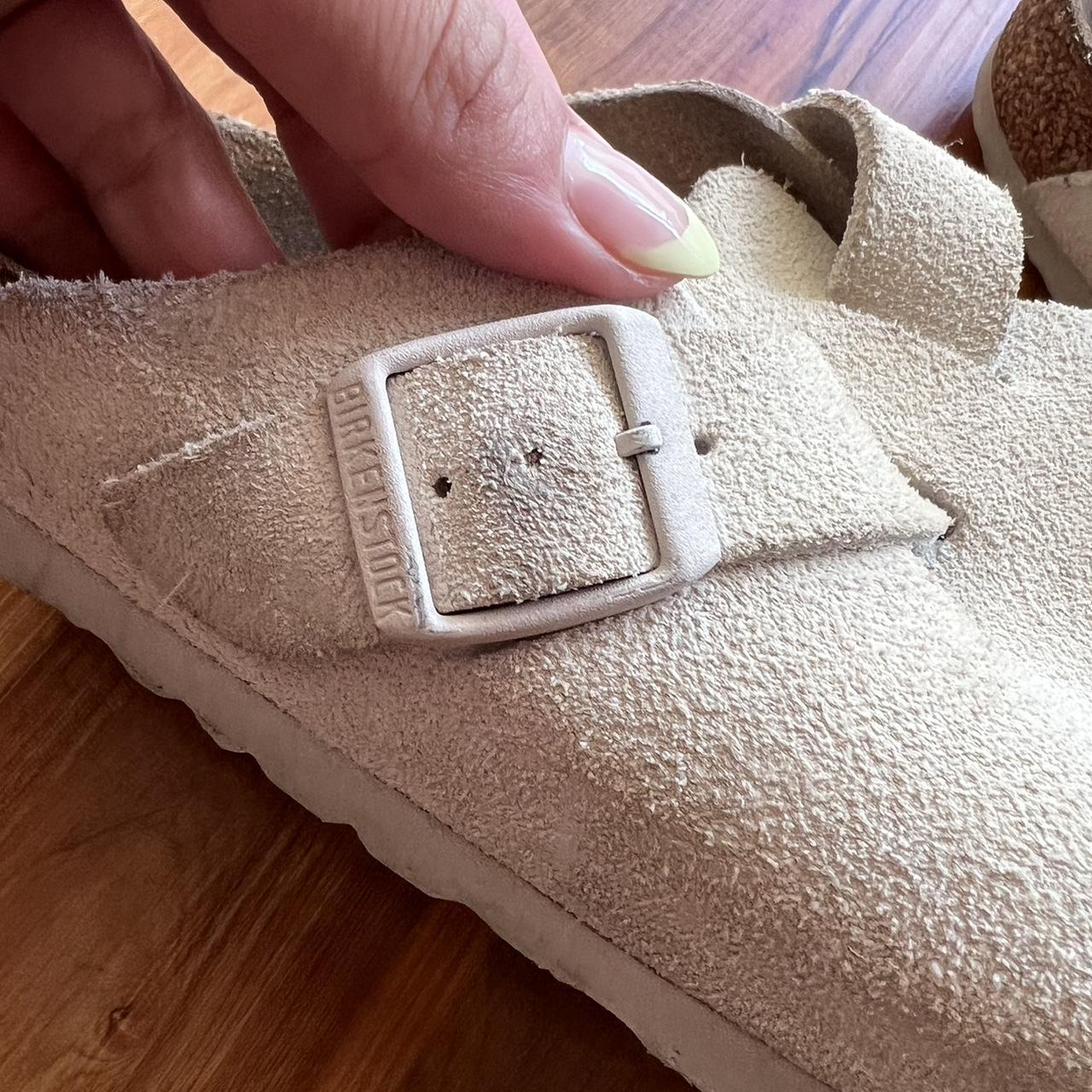 White Birkenstock clogs! Got them originally from... - Depop