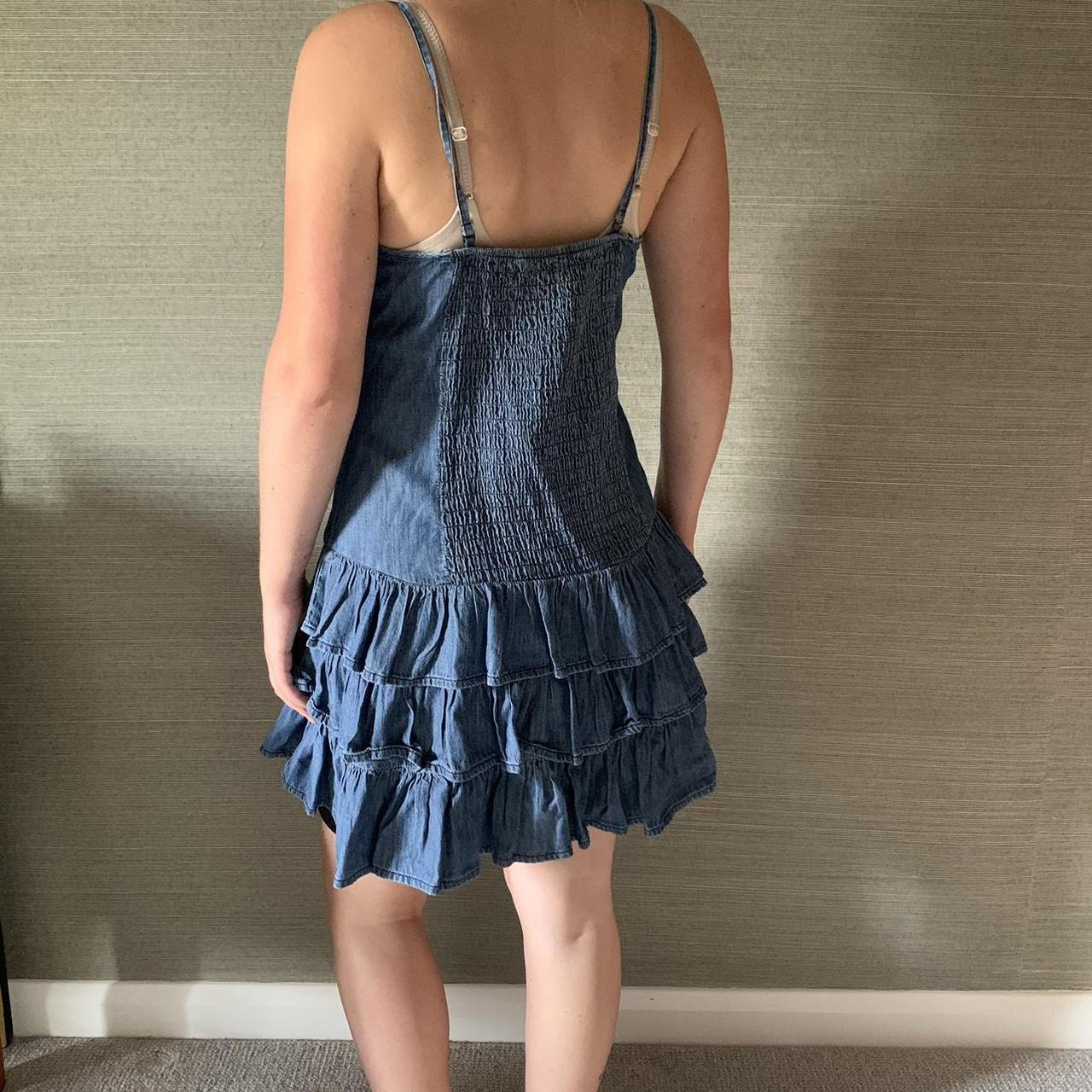 Womens vintage 90s 00s Y2k navy dark blue denim with... - Depop