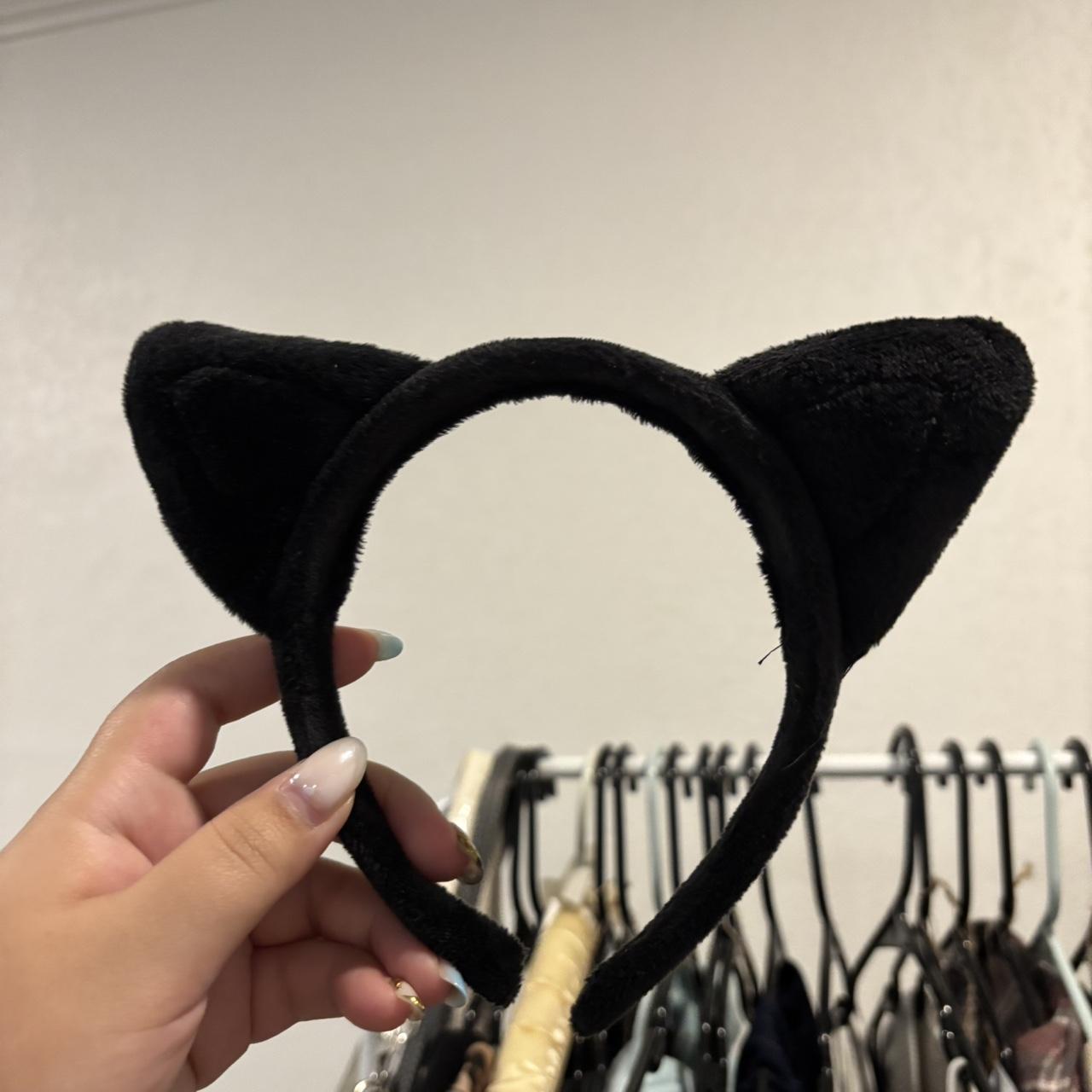 Black cat ears headband #halloween #catgirl - Depop
