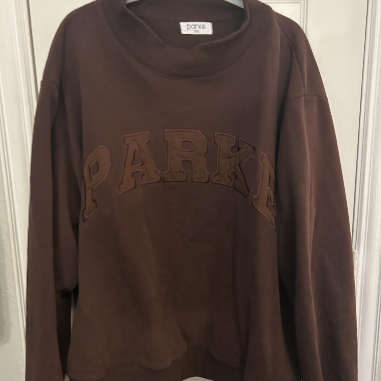 Brown Parke mock neck #parke | Depop