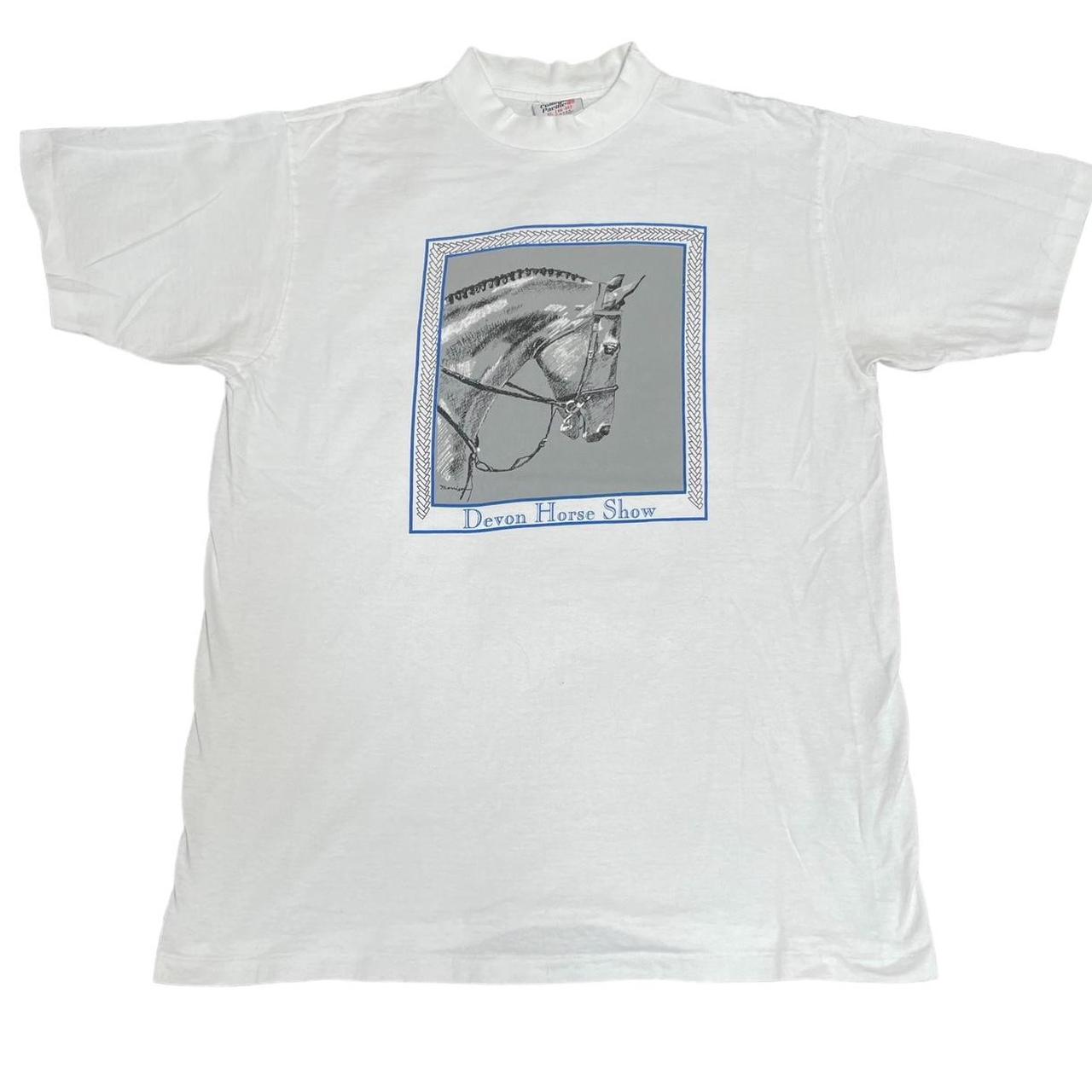 Vintage Early 90s Devon Horse Show Single Stitch... - Depop