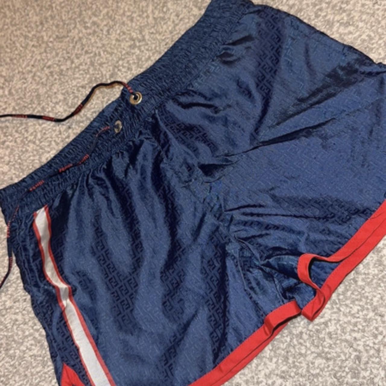 Fendi Navy Swim-briefs-shorts | Depop