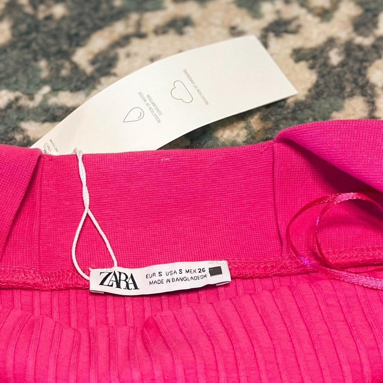 NWT Hot pink Zara crop top #y2kfashion #nwt #croptop | Depop