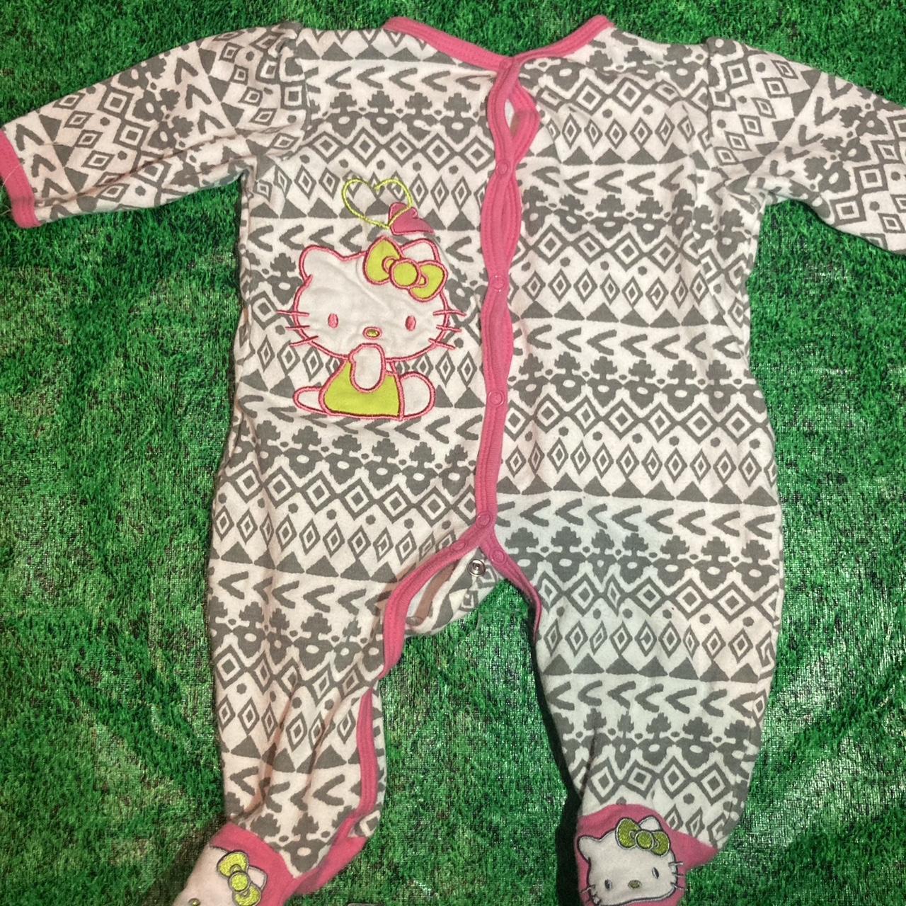 Hello Kitty Aztec Print Baby Onesie Size 3/6 months... - Depop