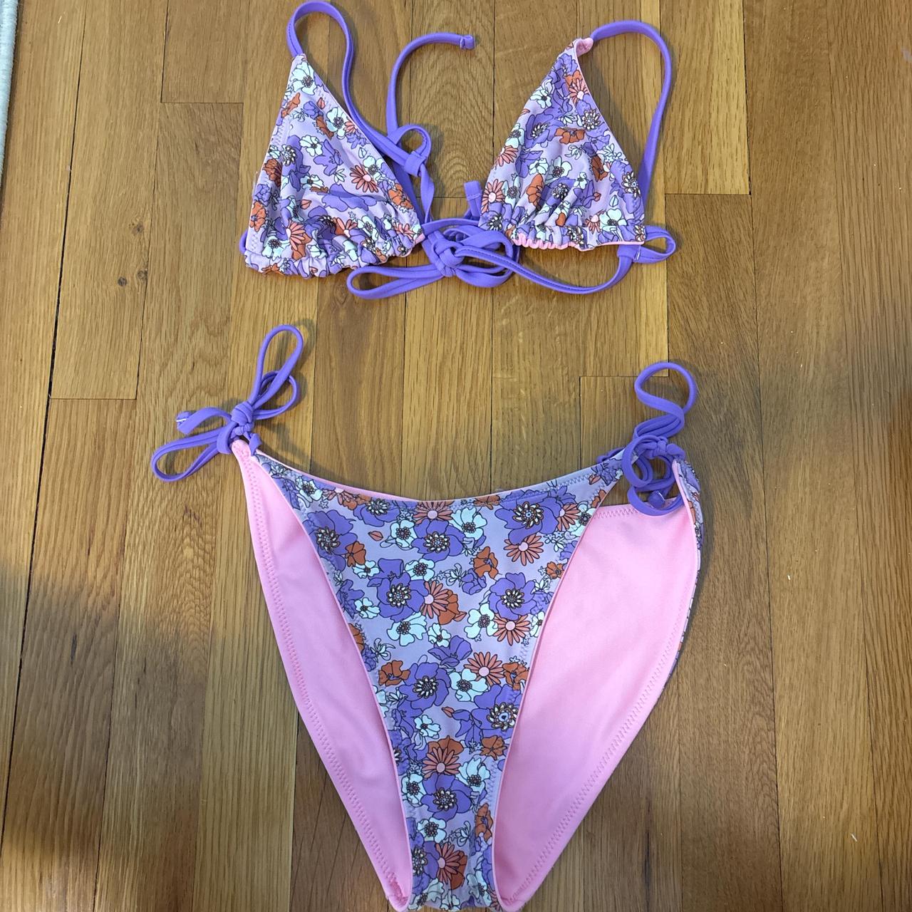 Target floral reversible bikini - Depop