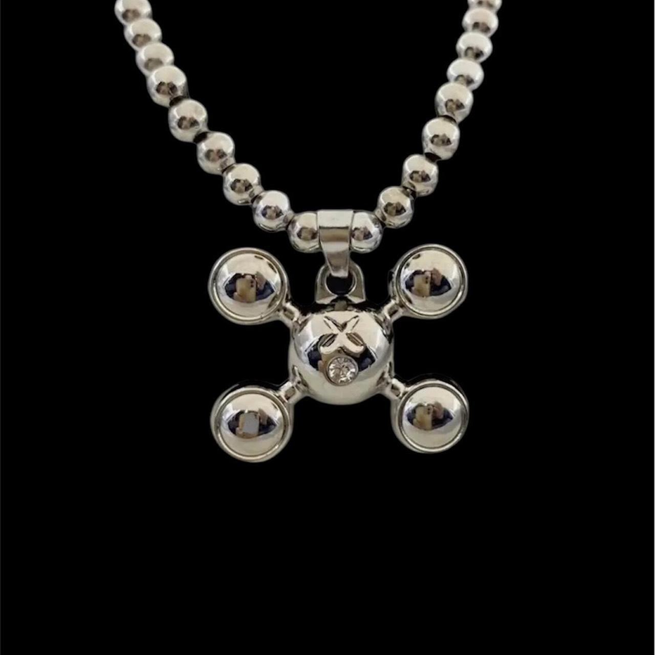 Homer Silver stainless steel skull necklace #goth #punk - Depop