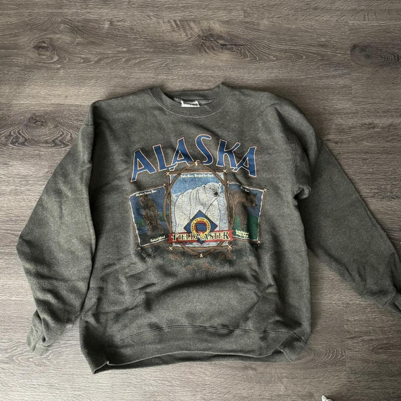 thrifted alaska crewneck •fits size medium •no... - Depop