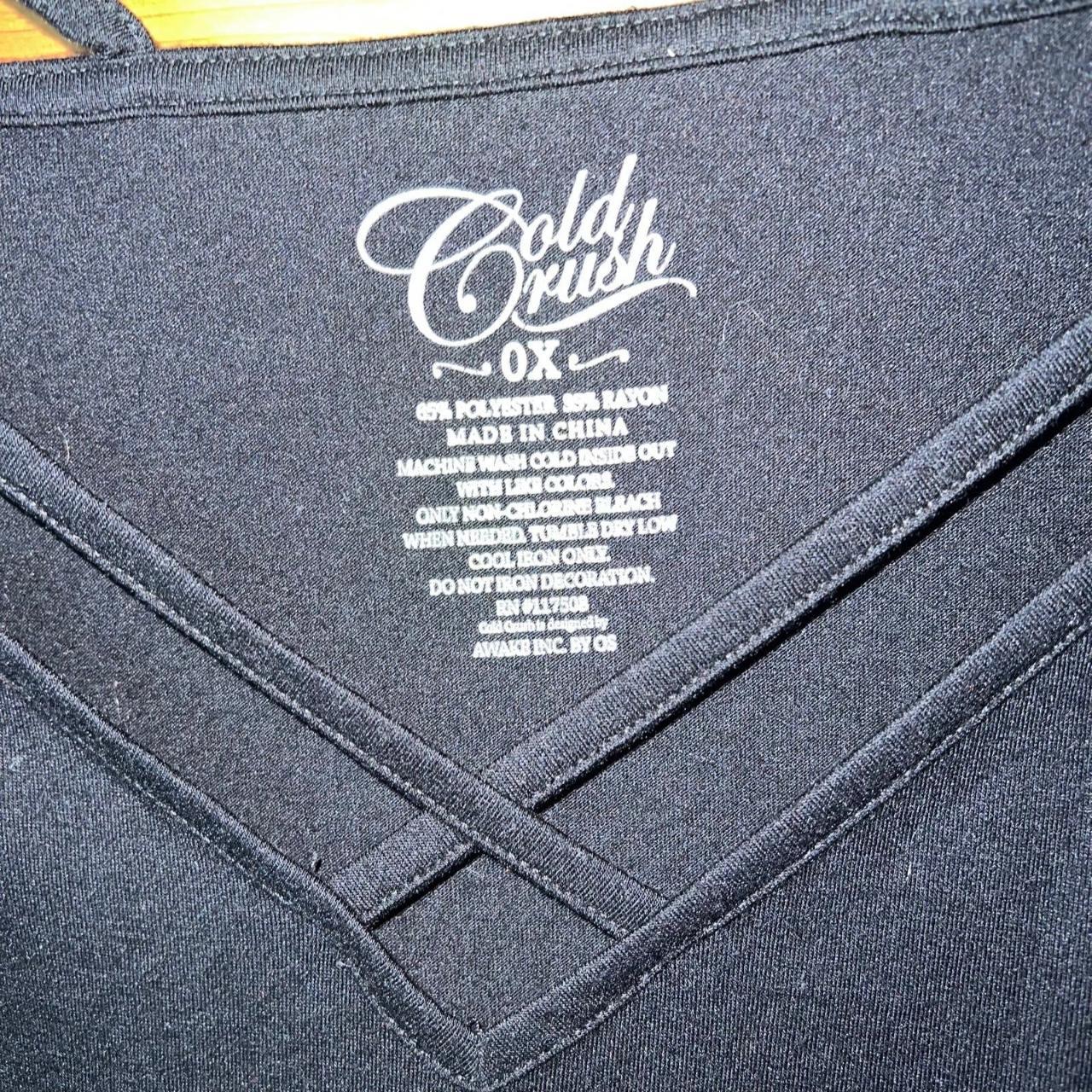 Cold Crush Black Strappy Tank Top 0X Size... - Depop