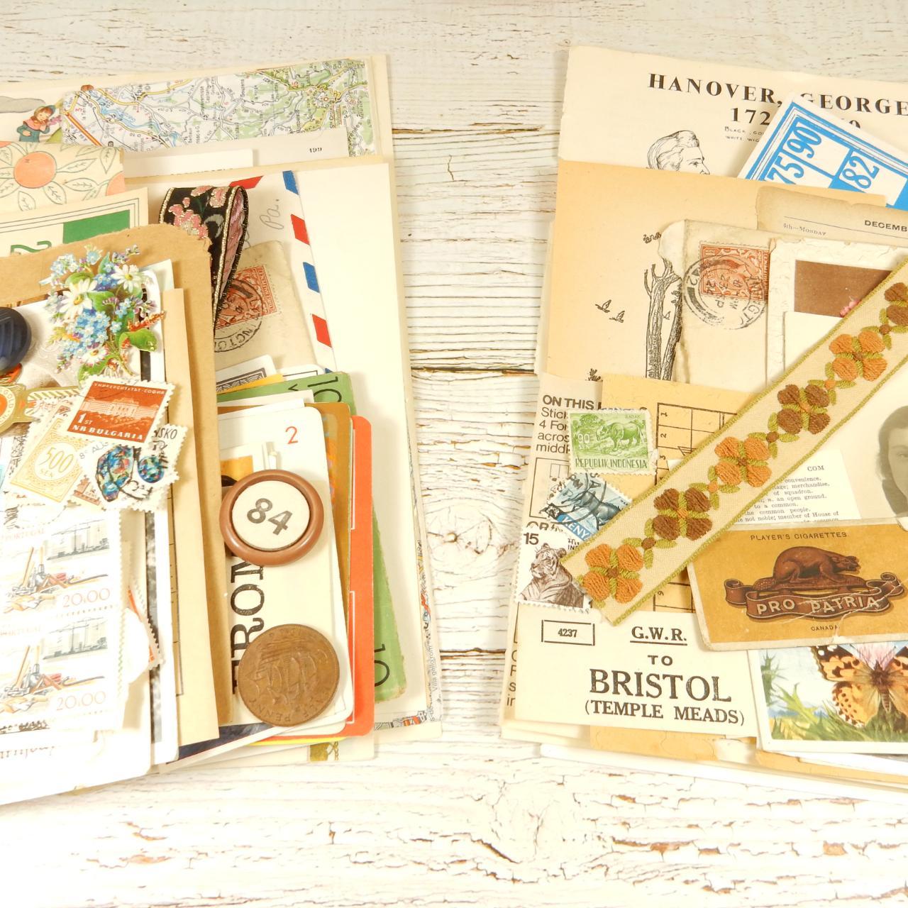 Large junk journal kit with antique and vintage... - Depop