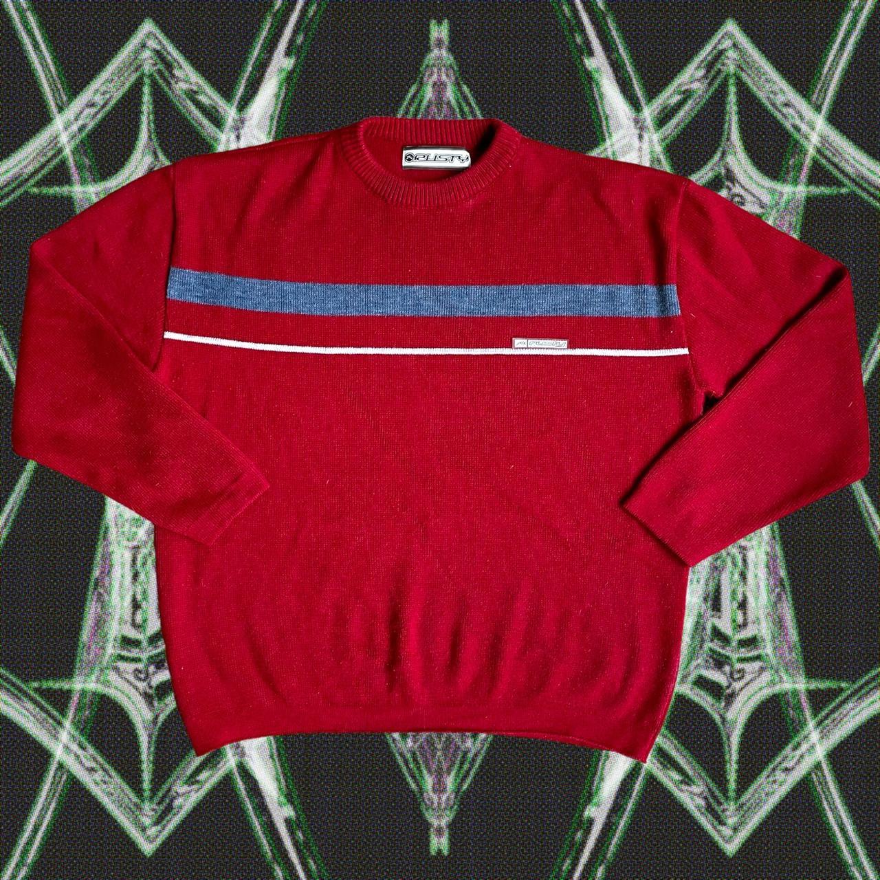 Rusty Men's Black and Red Jumper | Depop