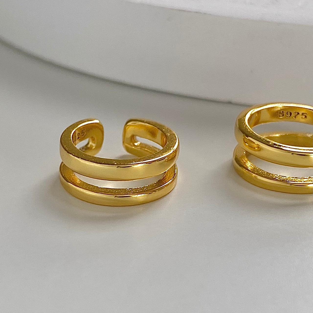 Golden Echoes S925 18k Gold-Plated Ear Cuff This... - Depop