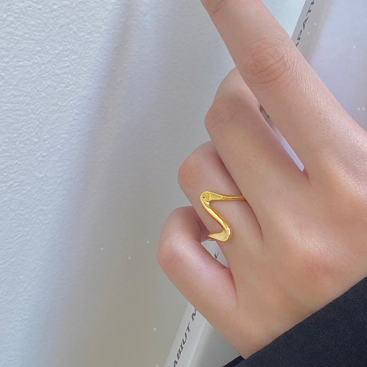 Rhythm Ring Material 18k gold plated sterling... - Depop