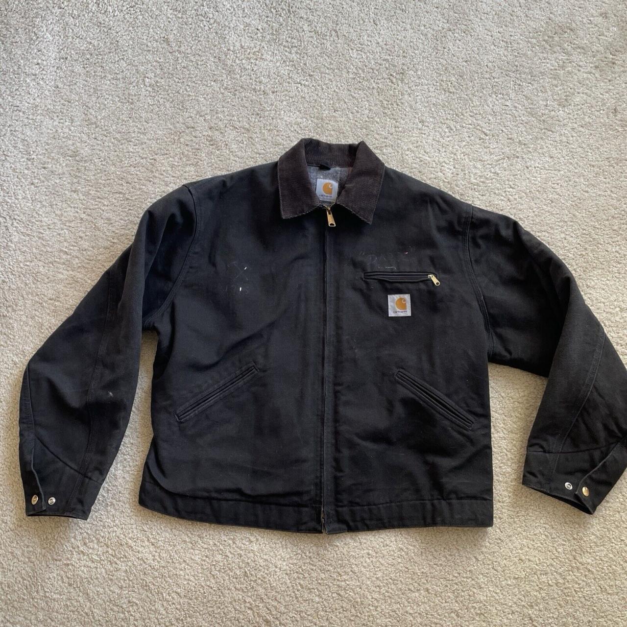 Carhartt J001 BLK Black Detroit Canvas Blanket Lined... - Depop