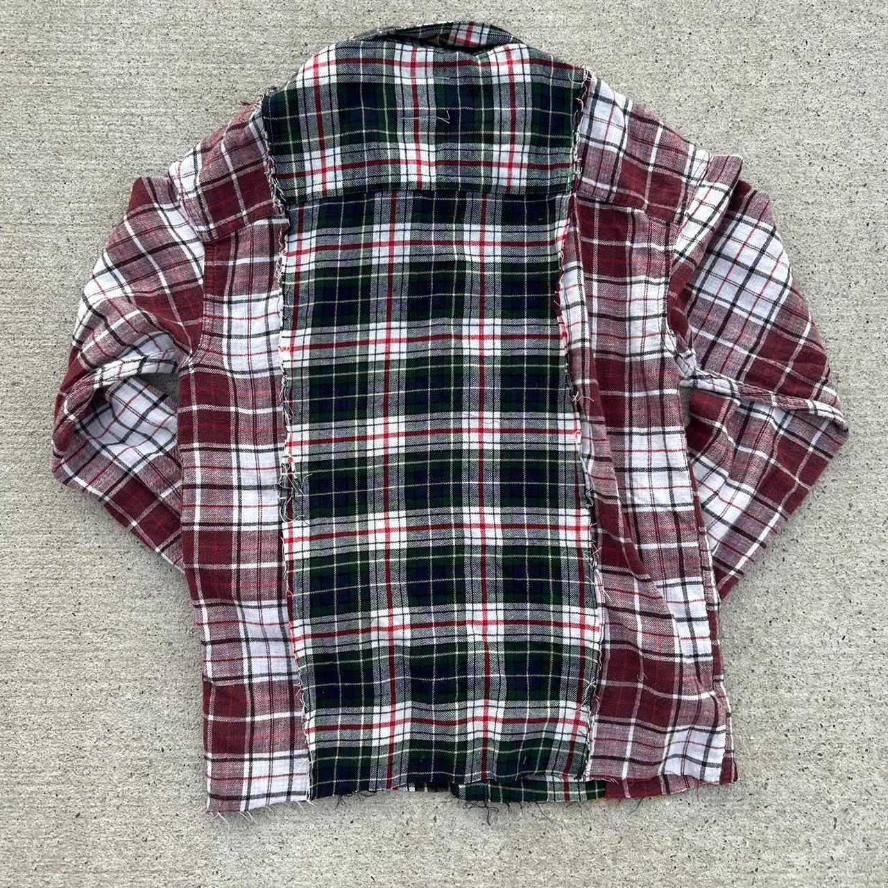 needles inspired multi panel flannel reworked from... - Depop
