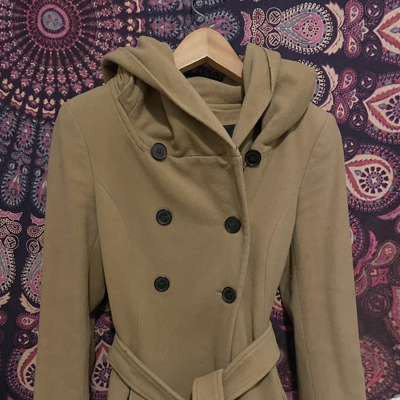 Zara hooded peacoat🧥 -classic & fitted - no... - Depop