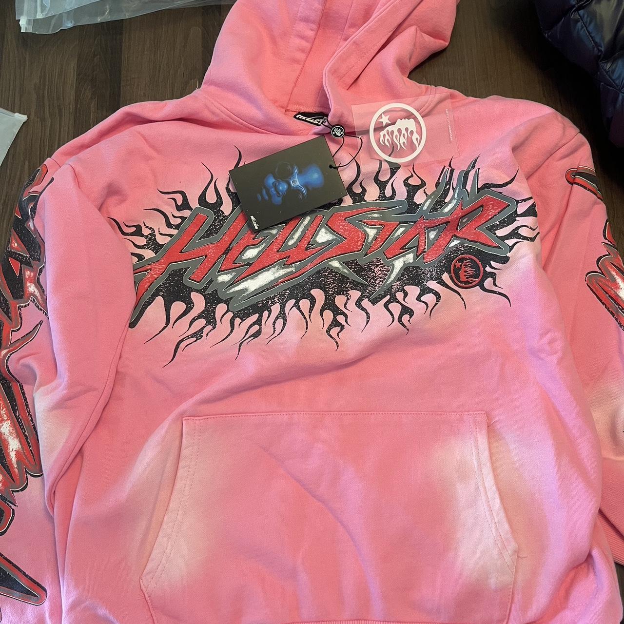 Pink Hellstar Hoodie Size small dm if interested - Depop
