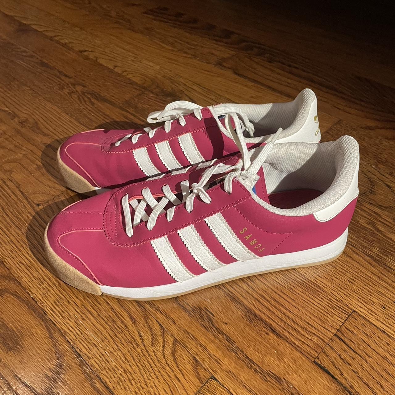 Adidas Women's Pink Trainers | Depop