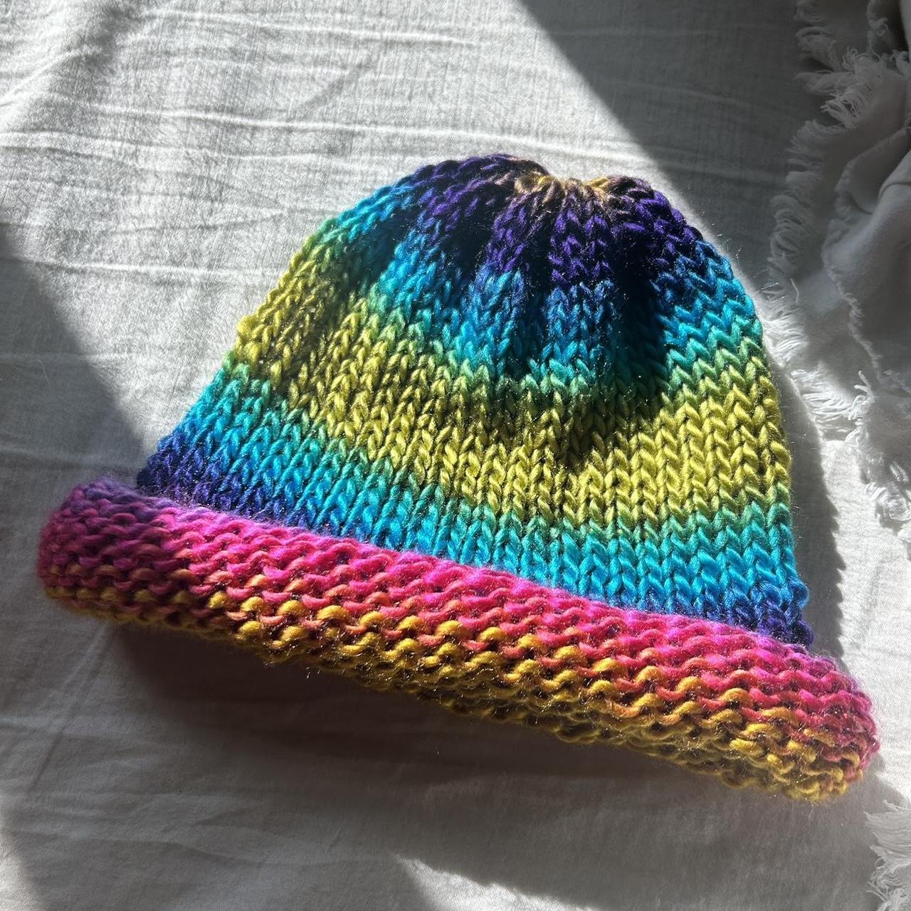 roll up beanie super bright and fun - Depop