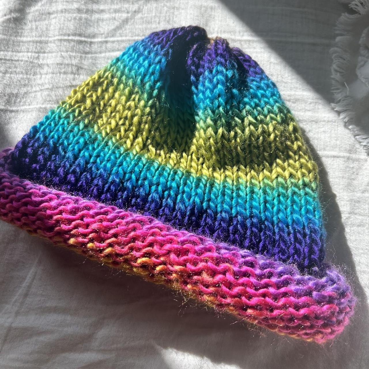 roll up beanie super bright and fun - Depop