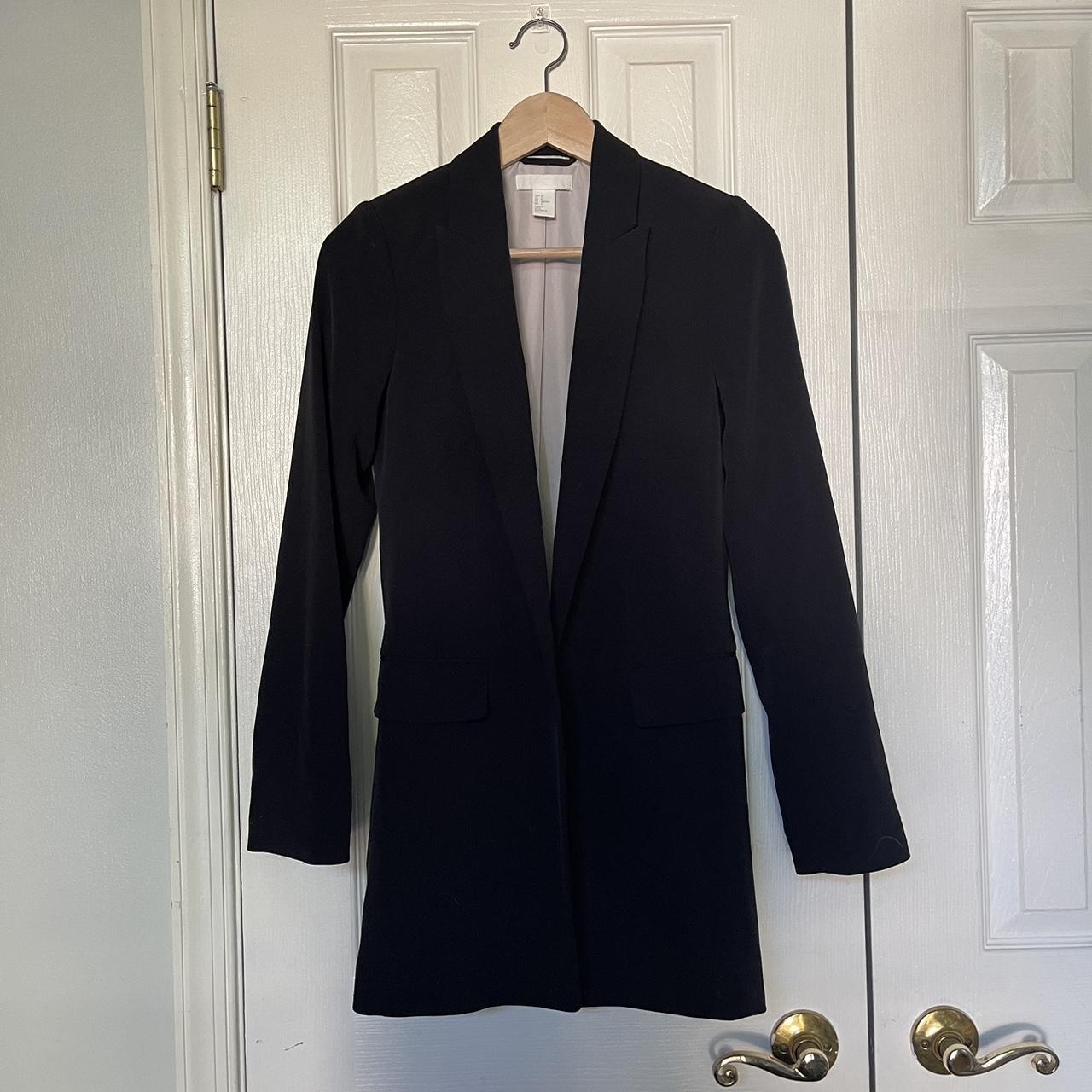 H&M Women's Black Tailored-jackets | Depop