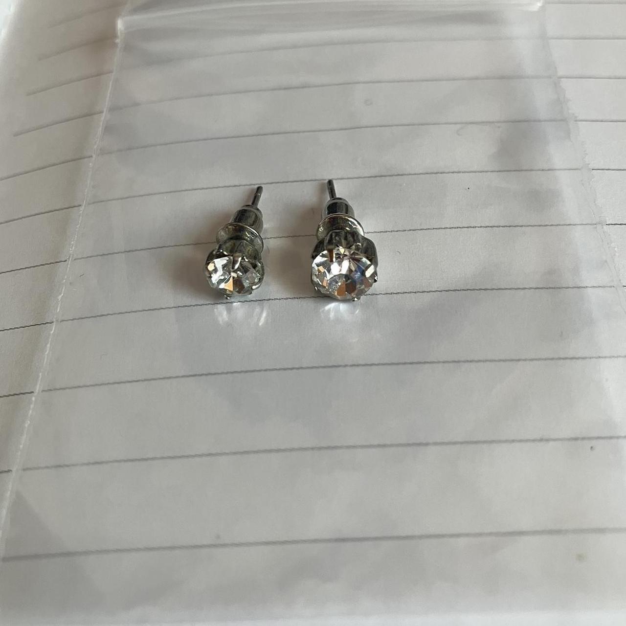Pre-owned plain gem stud earrings from... - Depop
