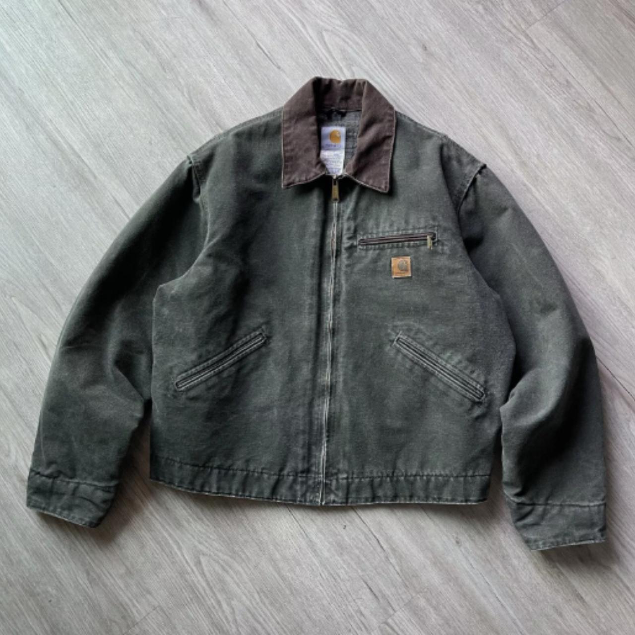 Faded Carhartt Vintage J97 PTL Petrol Blue Detroit... - Depop