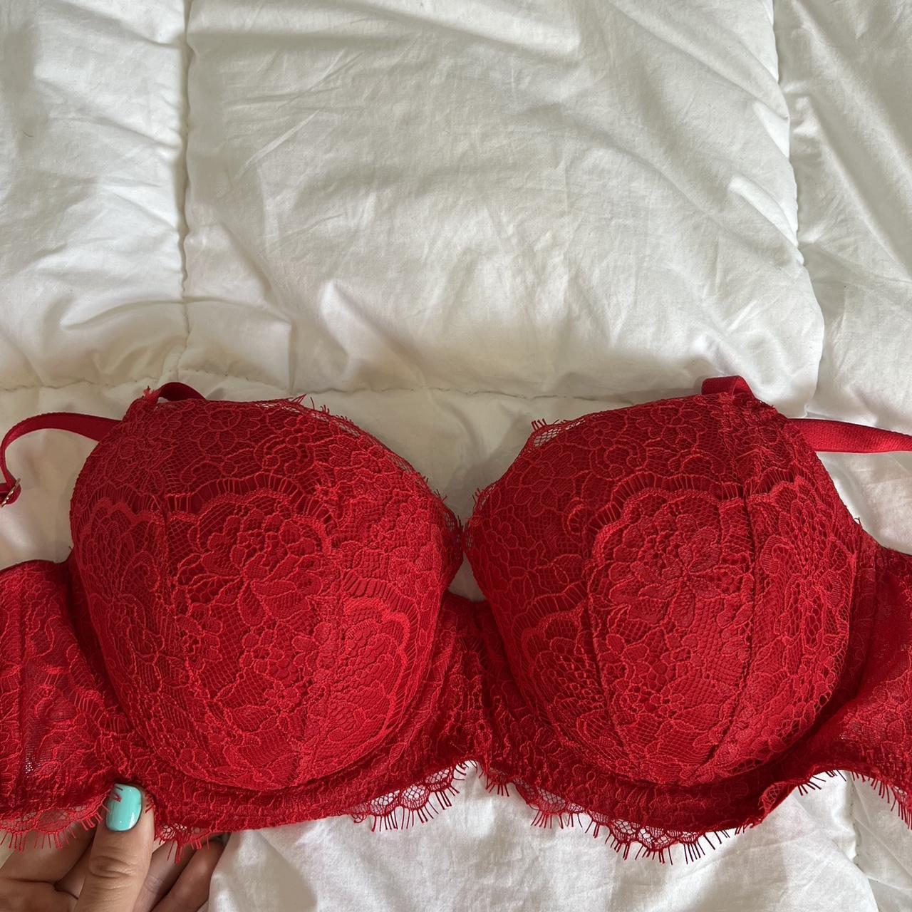 Victoria secret 34D red padded bra #vs #lingerie... - Depop