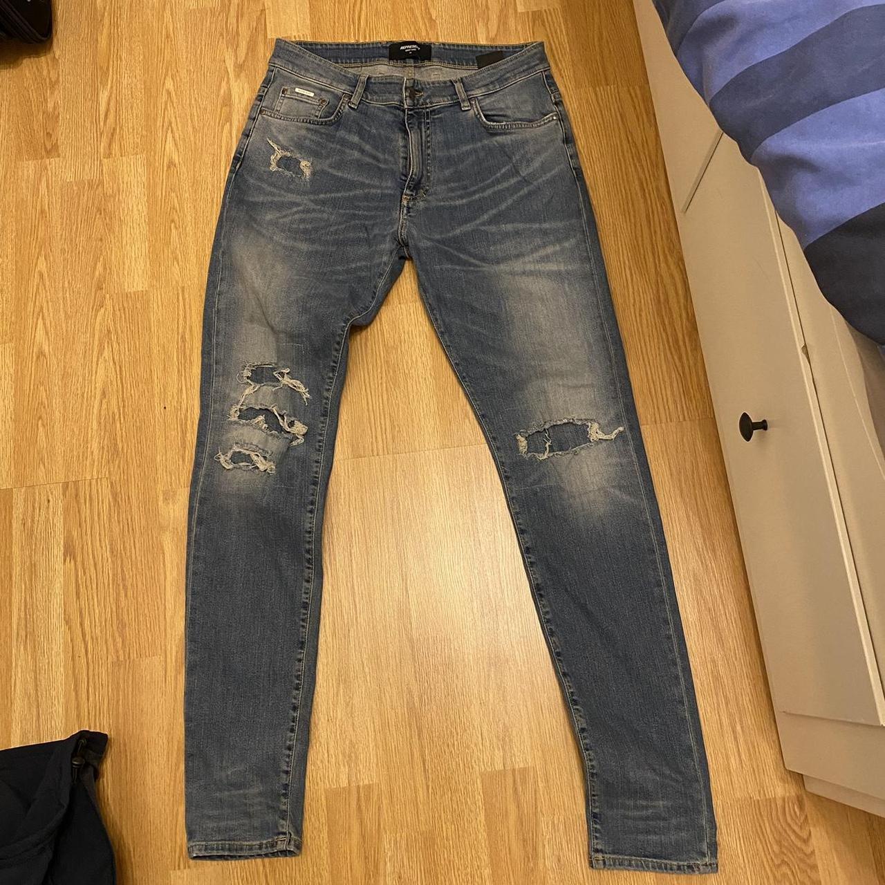 Represent jeans Ripped at the knees Slim fit 34... - Depop