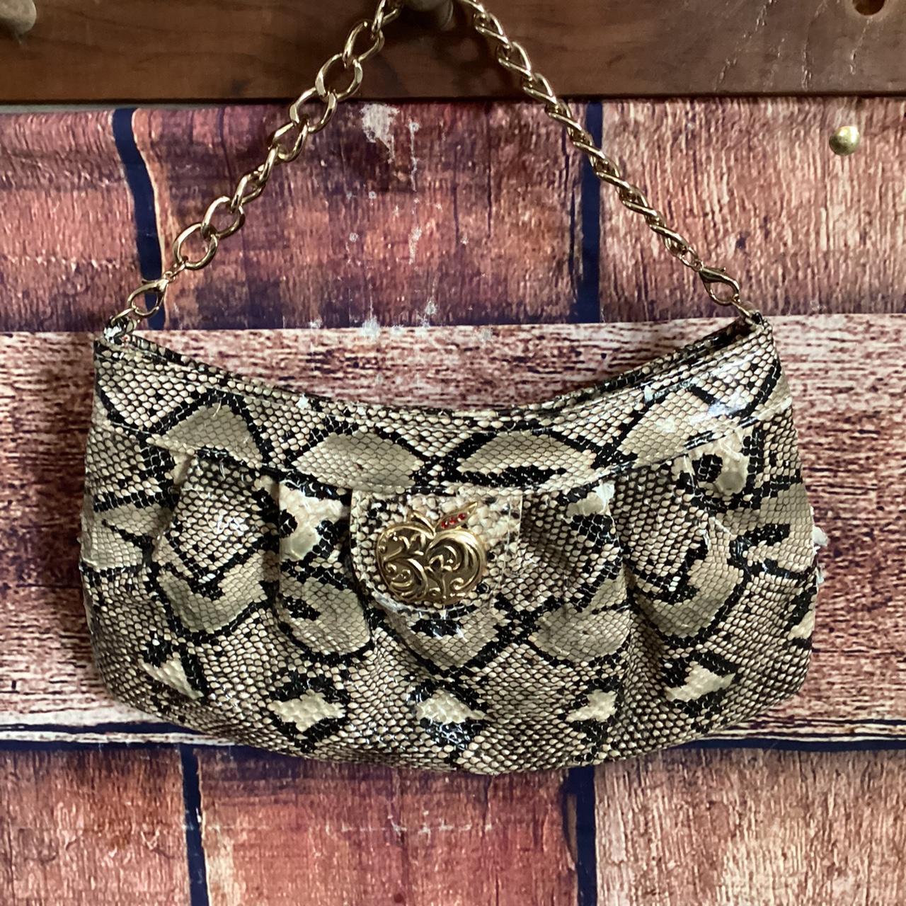 Y2K Apple bottoms small bag with chain handle , faux... - Depop