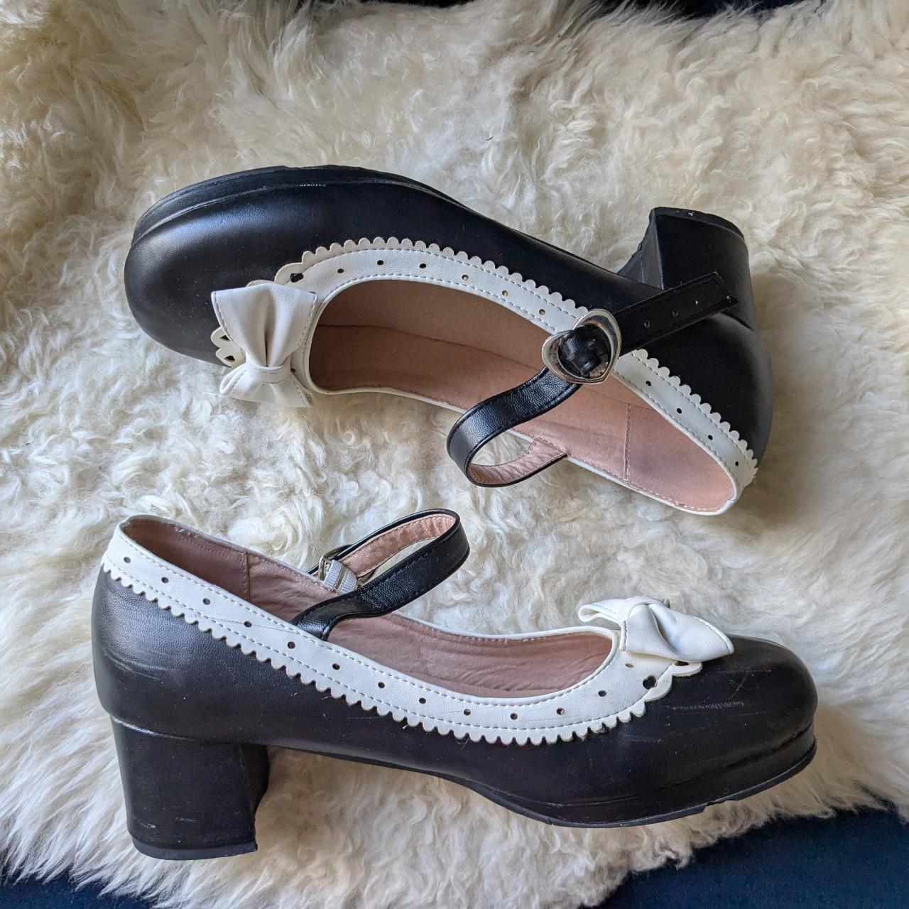 Black and white lolita tea party Mary Janes. Some... | Depop