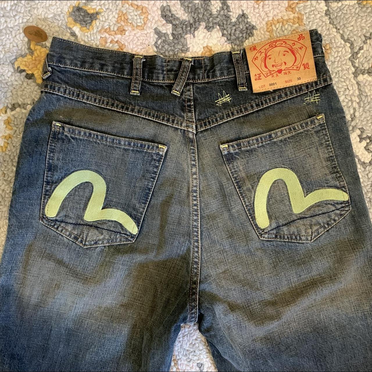 30x33 high waisted Japanese designer Evisu jeans... - Depop