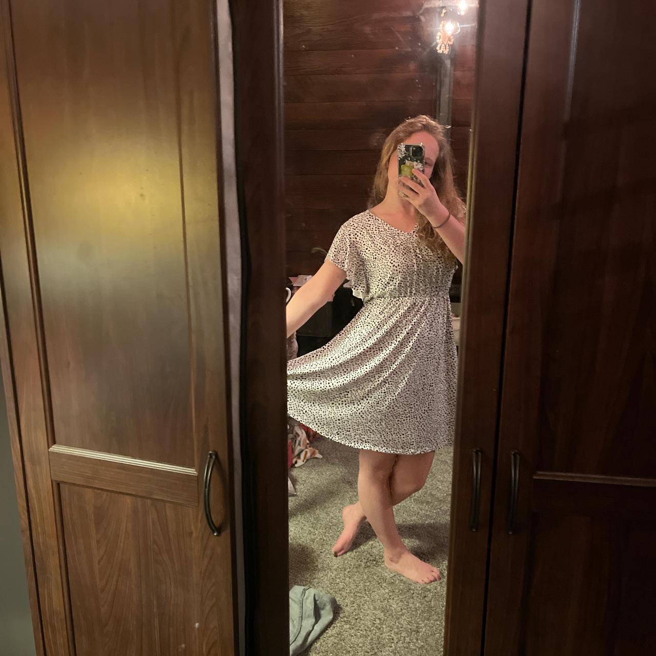 Black and white Acting Pro dress with ruffle... | Depop