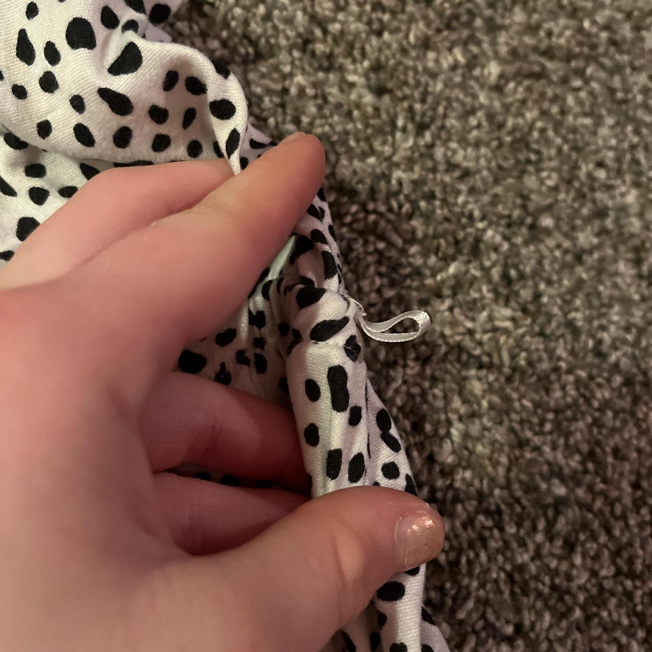 Black and white Acting Pro dress with ruffle... | Depop