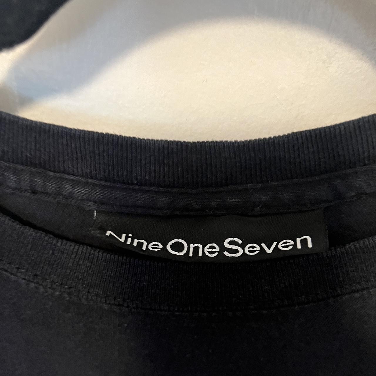 Nine One Seven Black Logo T-Shirt - Depop