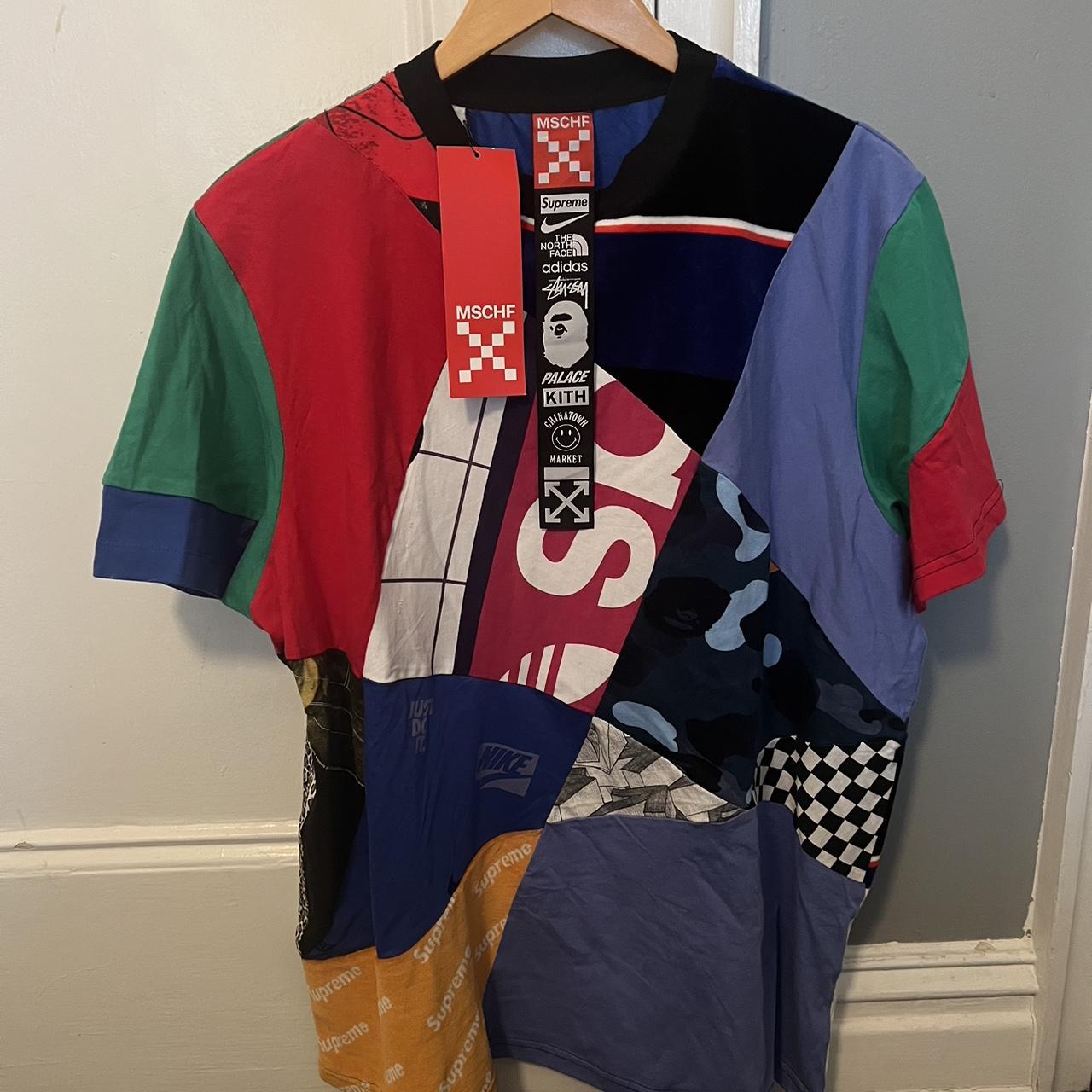 MSCHF X "Impossible" Patchwork Collab T-Shirt... - Depop