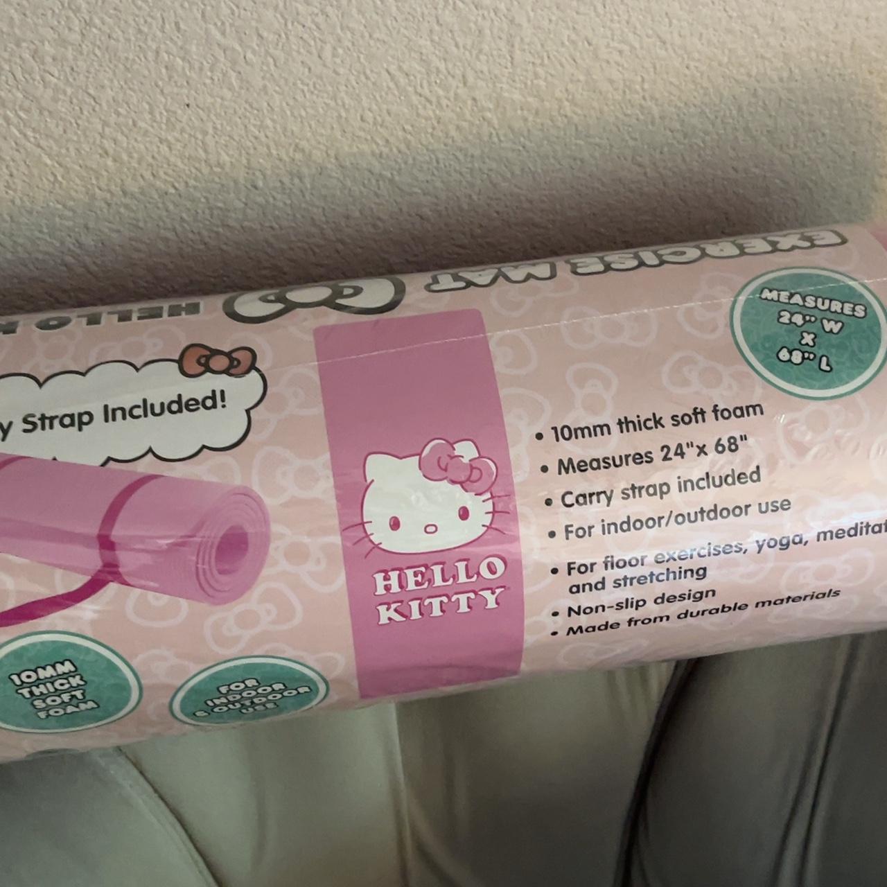 cute hello kitty workout mat, perfect for travel and... - Depop