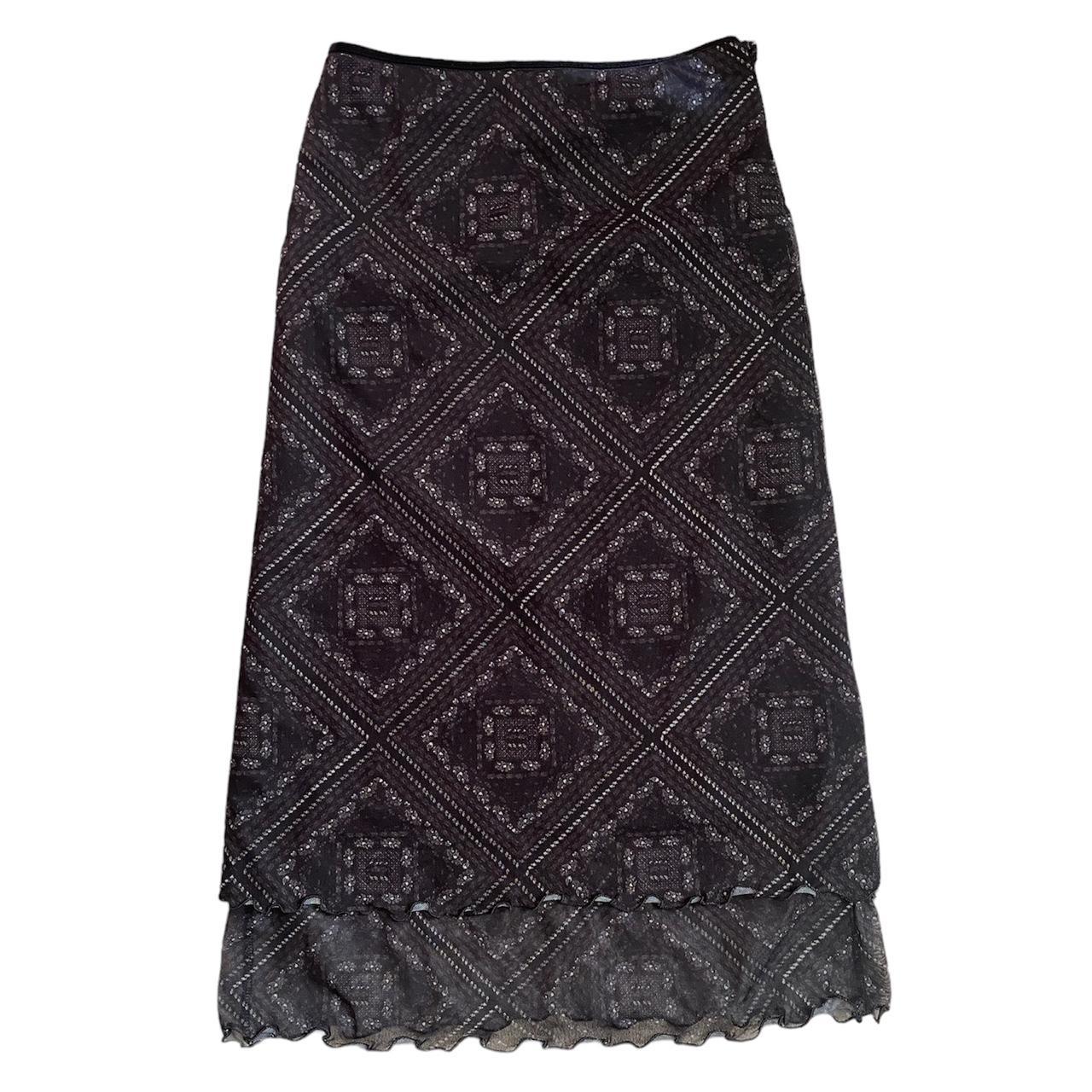 urban outfitters black pattern skirt