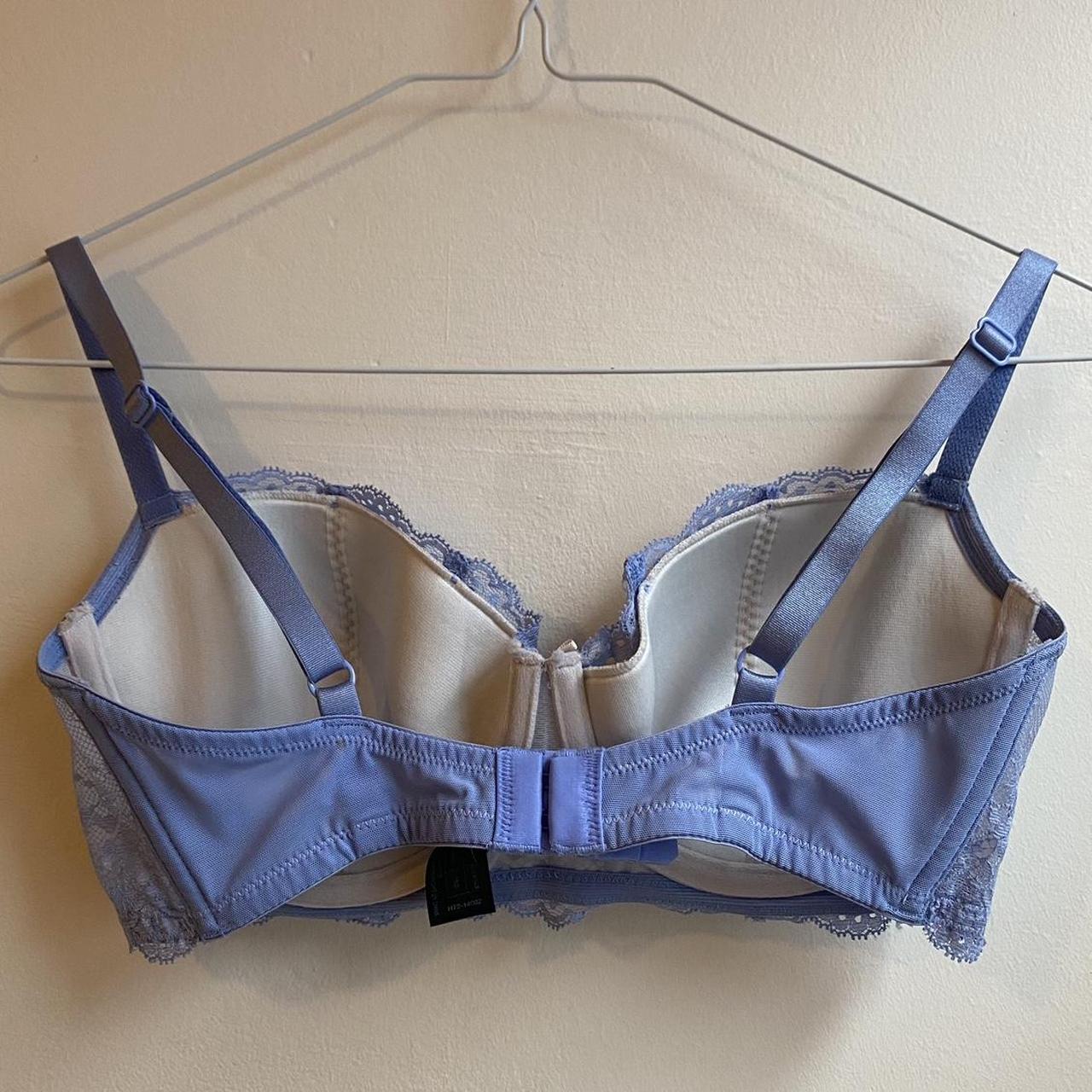 cutest lace bow bra 🩵🎀 size 12 D good... - Depop