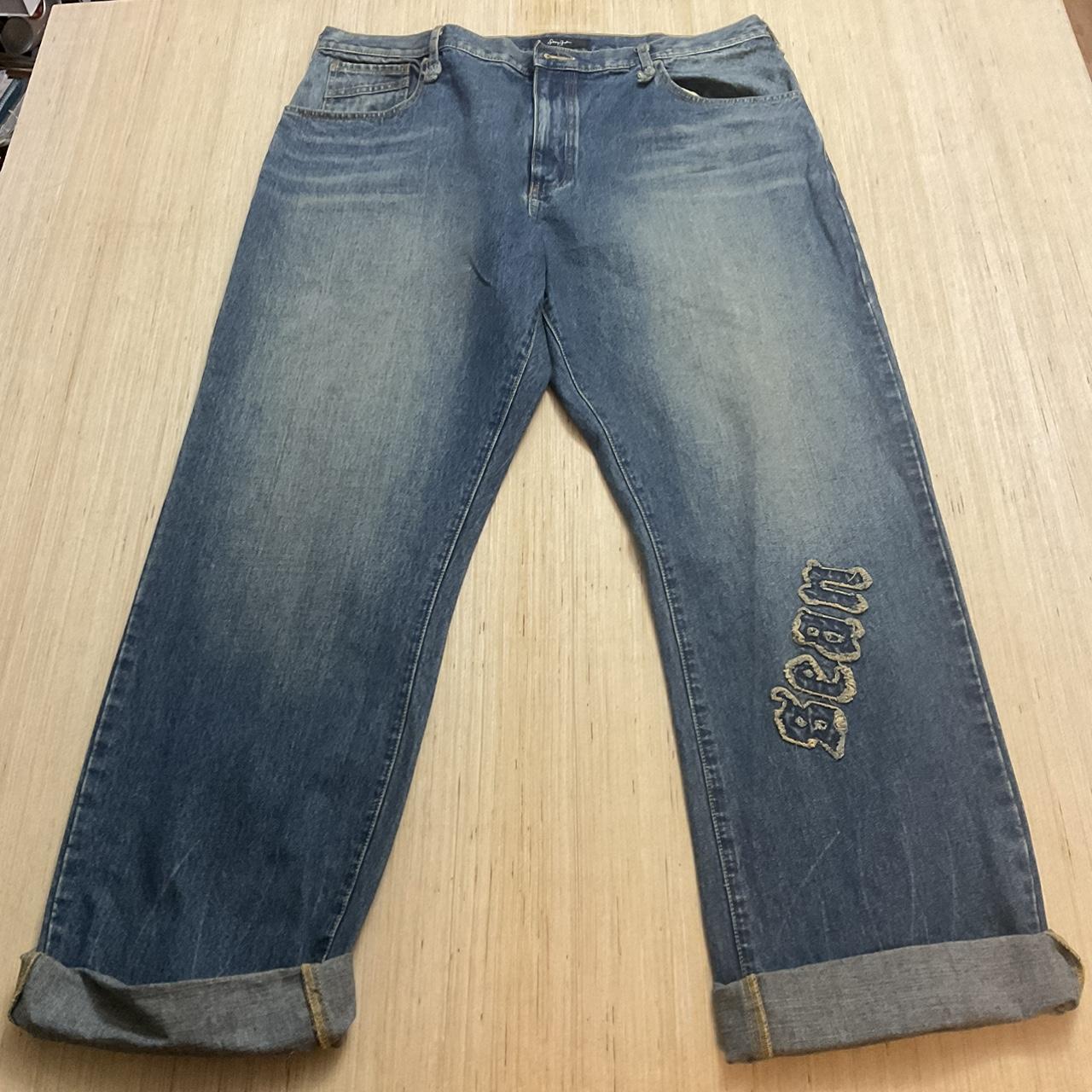 Vintage Sean John Jeans Mens 40 Blue Baggy Hip Hop... - Depop
