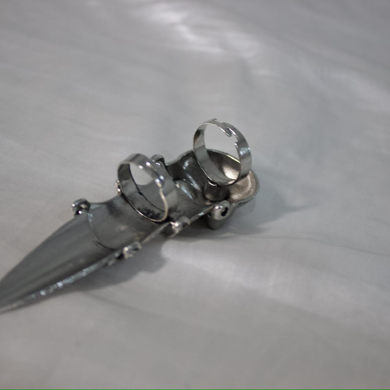 Silver skull finger spikes, comes with both finger... | Depop