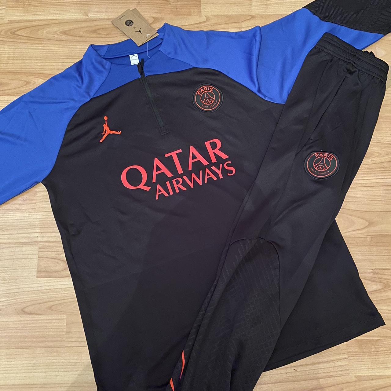New season black and blue PSG TRACKSUIT Size... - Depop